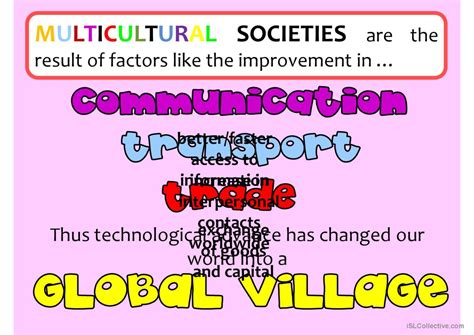 Multicultural Societies General Read English Esl Powerpoints