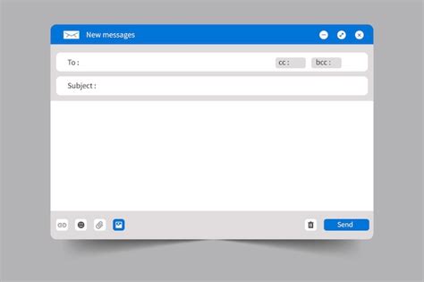 Premium Vector Flat Design Blank Email Template