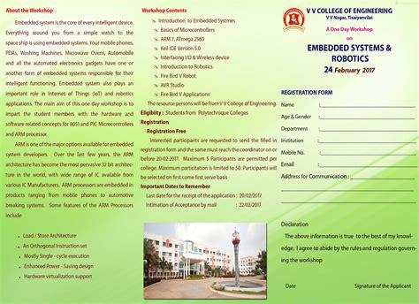 Ece Department Is Conducting A One Day Workshop On Embedded Systems