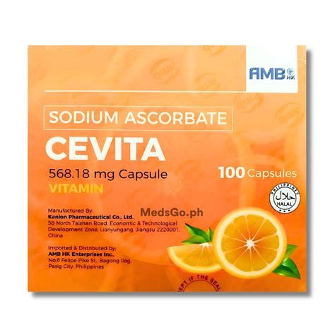 Cevita Sodium Ascorbate 500mg Capsule 30s Price In The Philippines