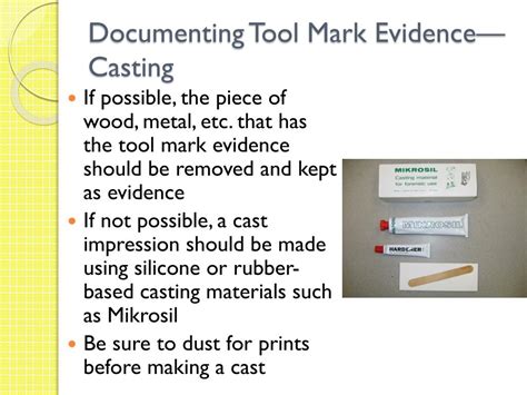 Ppt Tool Mark Identification Powerpoint Presentation Free Download