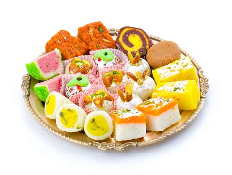 Indian Traditional Mix Sweet Food Premium Photo