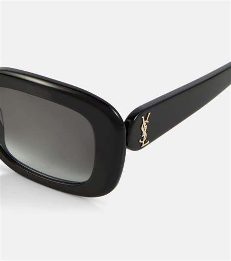 Sl M130 Rectangular Sunglasses In Black Saint Laurent Mytheresa