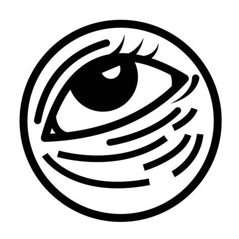 Tired Lifeless Or Unconsious Eye With Eye Bags Or Dark Circles Icon