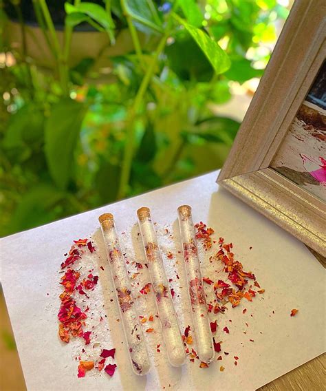 Rose Test Tube Bath Salts Party Favors Wedding Favors Bridesmaid