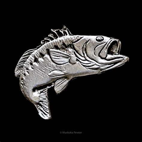 Bass Pin Muskoka Pewter Online Shop For Pewter Ornaments Jewelry Ts Souvenir And