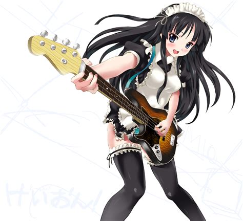 Nimu Akiyama Mio K On 00s 1girl Alternate Costume Bass Guitar
