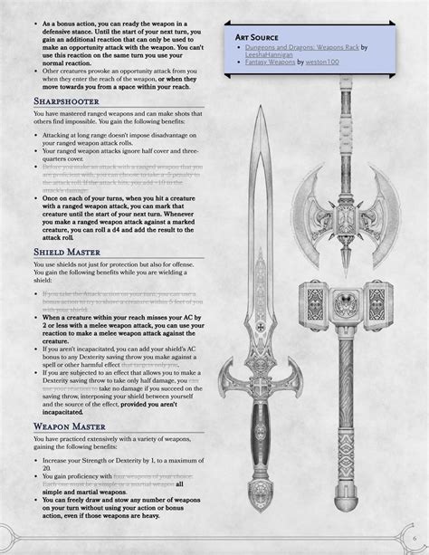 Revised And Expanded Weapons A Revsion To The Weapon And Feat Catalogue Of 5e To Make Equipment