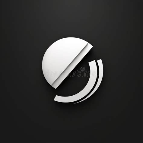 Abstract Black And White Company Logo On A Dark Background Corporate Logo Design Stock