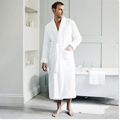 Terry Plush White Robe For Men Boottique