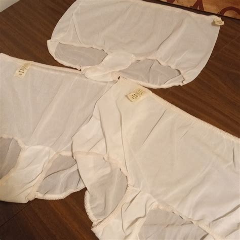 Intimates And Sleepwear 3 Vintage Nylon Granny Panties New With Tag