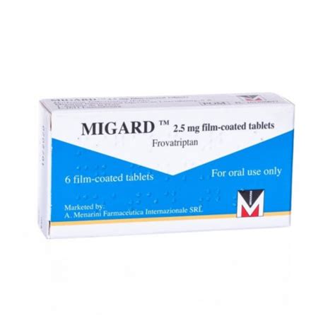 Buy Migard 2 5mg Tablets Migraine Treatment Chemist4u