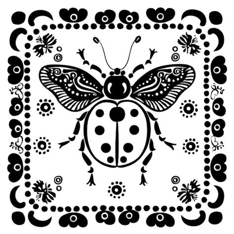Premium Photo Ladybug Cnc Cut Art With Wings And Spots For Decorations In The Tshirt Tattoo