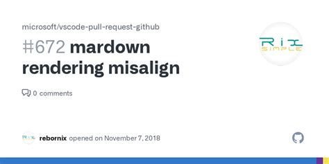 Mardown Rendering Misalign · Issue 672 · Microsoftvscode Pull Request Github · Github