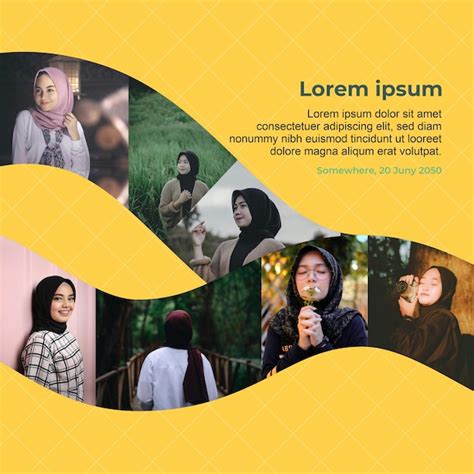 Premium Vector Collage Photo Template With Cross Pattern