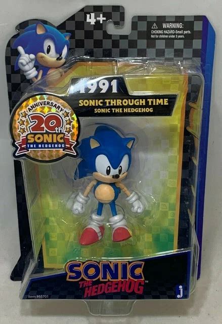 Jazwares 20th Anniversary 1991 Sonic Hedgehog Through Time Retro Action