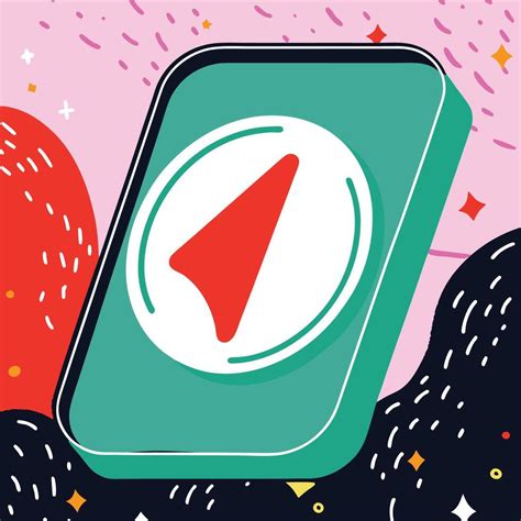 Navigation App Interface Design Compass Arrow On Screen 54387248 Vector