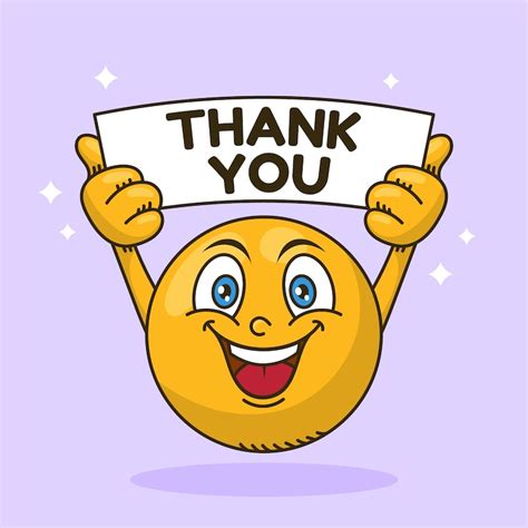 Thank You Emoji Illustration Premium Vector