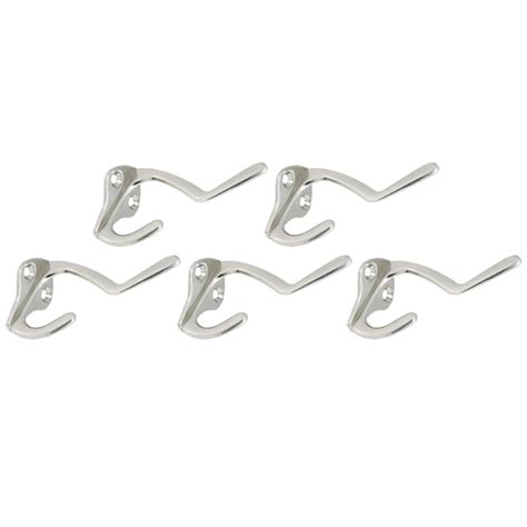 Double Hat Coat Hook Satin Nickel 5 Pack ǀ Hardware And Locks ǀ Todays