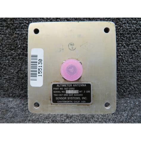 S67 2002 Sensor Systems Altimeter Antenna Inop Core Aircraft Parts