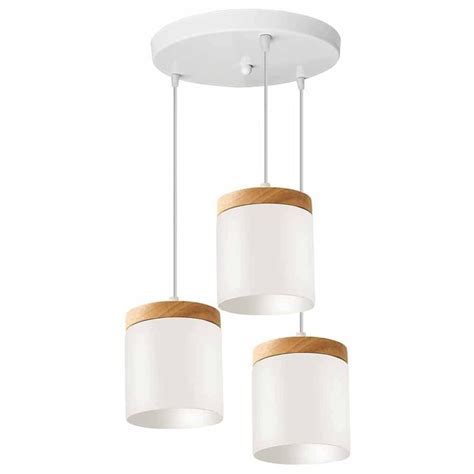 Nórdica E27 Lámpara Colgante Moderno Lámpara De Techo 3 Luces Blanco