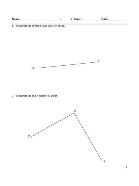 Geometry Construction Exercises Pdf