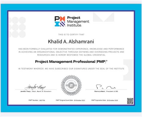 Im Happy To Share That Ive Obtained A New Certification Project Management Professional Pmp