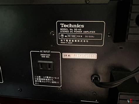 Technics Se A5 Stereo Power Amplifier Photo 5176952 Us Audio Mart