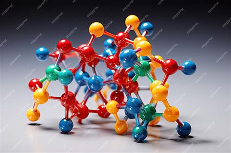 Premium Ai Image A Colorful Molecule Model