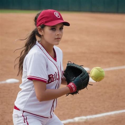 Premium Photo Girl Play Softbal