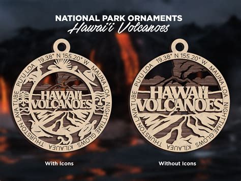 Hawaii Volcanoes Ornament National Park Christmas Ornament