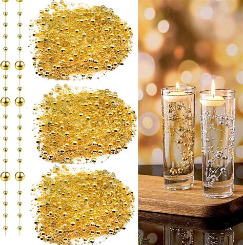 24pcs Pearl String For Floating Candles Artificial