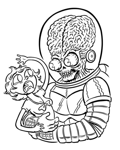 Mars Attacks Coloring Pages Coloring Pages