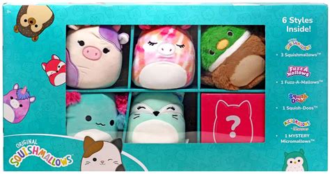 Squishmallows Rienne Kalina Henley Avery Anastasia Mystery Micromallow 5 Plush 6 Pack Set