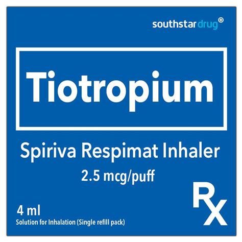 Buy Rx Spiriva Respimat 2 5 Mcg Inhaler Refill 4 Ml Online Southstar Drug