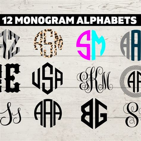 Monogram Print Etsy