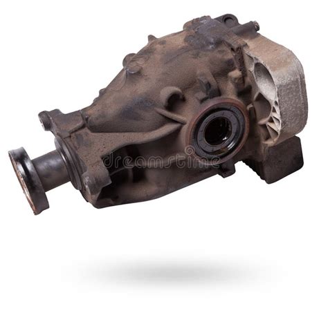 Gear Reducer Isolated On White Gear Wheels Speed Reducer Cross Section Auto Service Industry