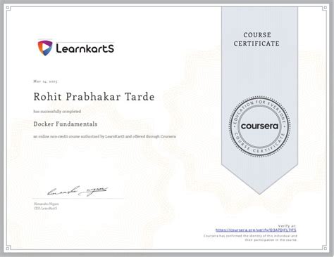 Dockerskills Cloudnative Certification Courseralearning Rohit Tarade