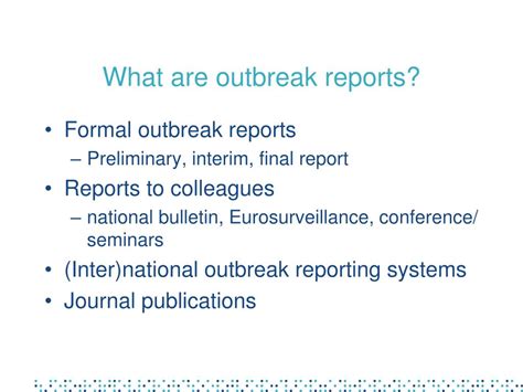 Ppt Outbreak Investigation Report Powerpoint Presentation Free Download Id466548