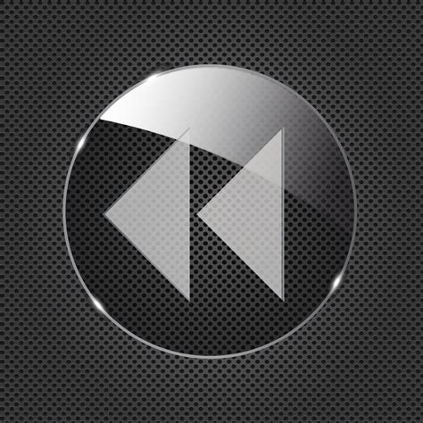 Glass Button Icon On Metal Background 3432982 Vector Art At Vecteezy