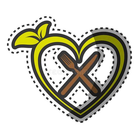 Kitchen Cutlery With Healthy Food Stock Vector Illustration Of Lunch