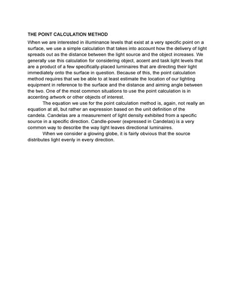 The Point Calculation Method The Point Calculation Method When We Are