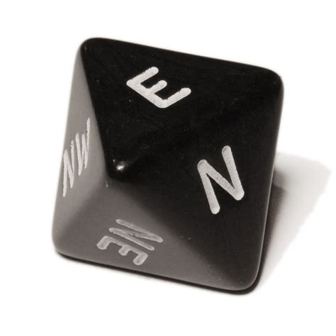 Compass Dice D8 Black Dice Game Depot