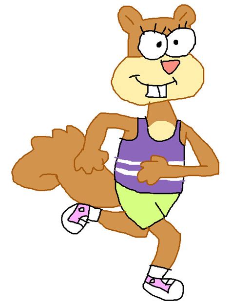 Sandy Cheeks Running T Art By Westclifftonfan2000 On Deviantart