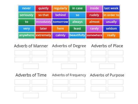 Adverb Sorting Group Sort Adverb Sorting Group Sort