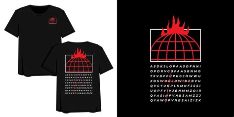 Streetwear T Shirt Design Illustration Vector Of Flame Worldwide