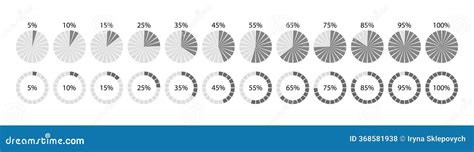 Piechart With Grey Segments Circle Section Template Pie Diagram Divided Into Gray Pieces