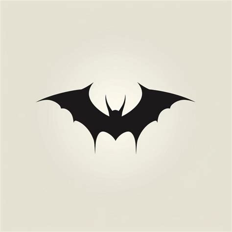 Minimalistic 2d Vector Icon Of Bat In Sideview Looking Down Premium