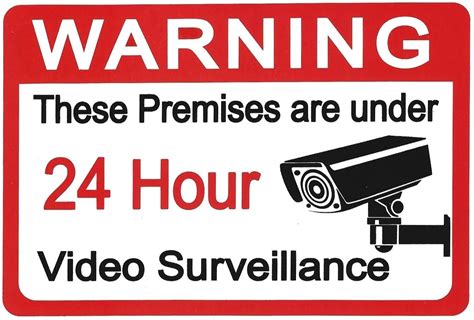 Small Security Warning Sticker Oz Security Camera Warehouse