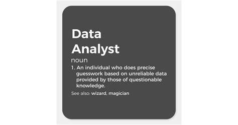Data Analyst Definition Square Sticker Zazzle